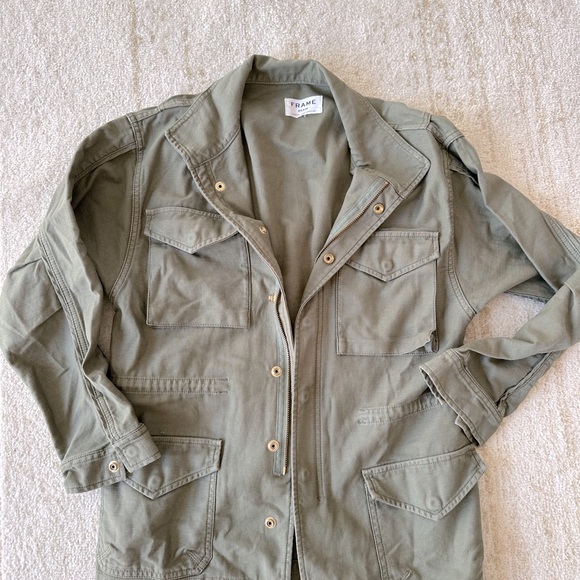 Frame Denim | Jackets & Coats | Frame Army Green Cargo Jacket M | Poshmark